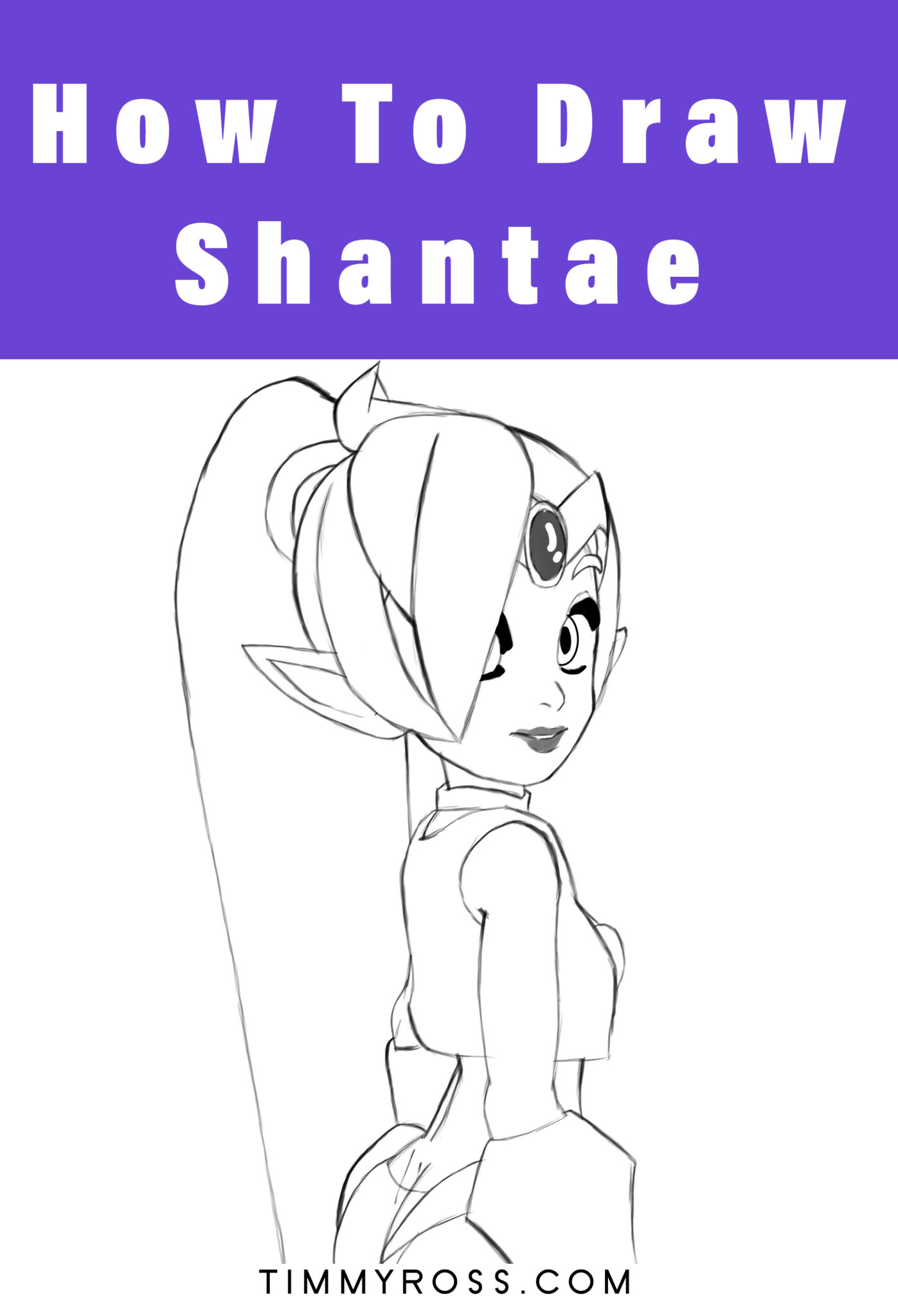 How To Draw Shantae? (Easy Drawing Tutorial) | Yu Alexius